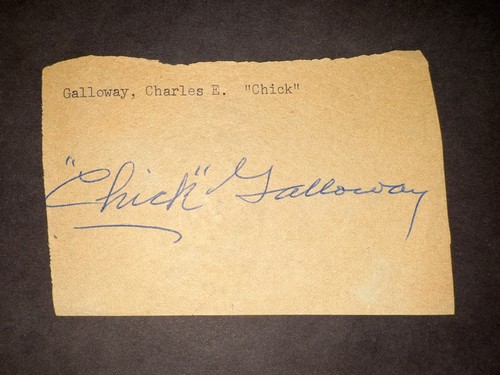 1920s A's: Chick Galloway, SIGNED Vintage Cut (VC) - Died 1969 | eBay