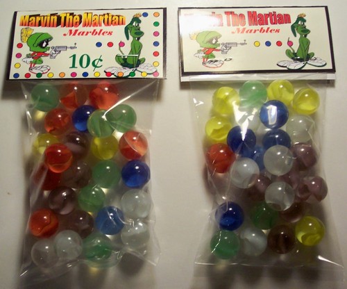 2 BAGS OF MARVIN THE MARTIAN & K-9 DOG PROMO MARBLES | eBay