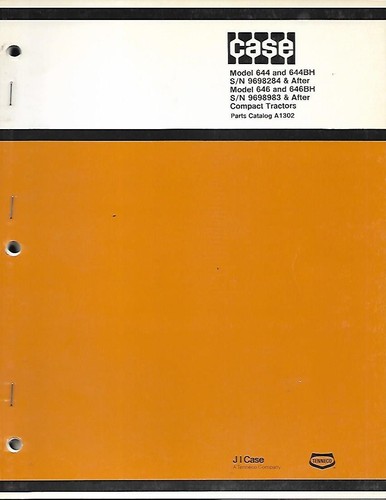 CASE MODEL 644 AND 644BH COMPACT TRACTORS PARTS CATALOG | eBay