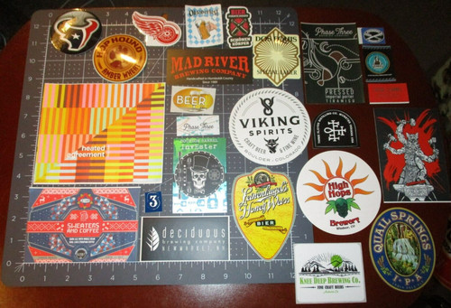 25 BEER STICKER PACK LOT decal craft beer brewing brewery tap handle ...