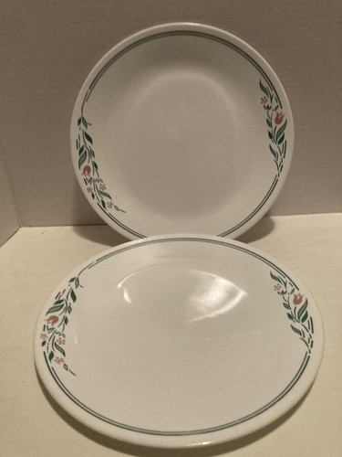 Corelle Set Of 2 Dinner Plates Rosemarie Tulip Pattern 10 1/4” | eBay