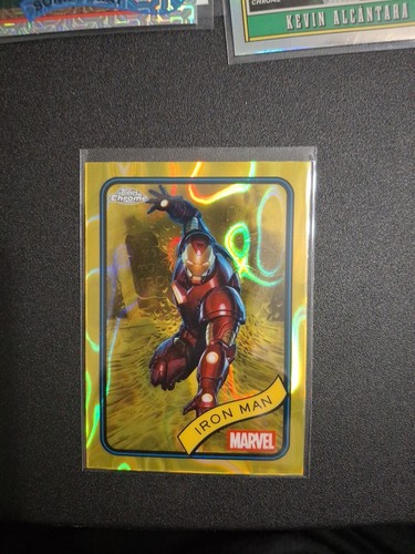 2025 Topps Chrome Marvel Iron Man Yellow Lava Refractor Blaster ...