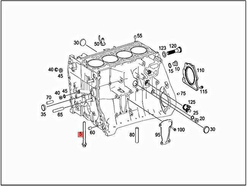 Genuine Mercedes-Benz Engine Crankshaft Main Bearing Cap Bolt OE ...