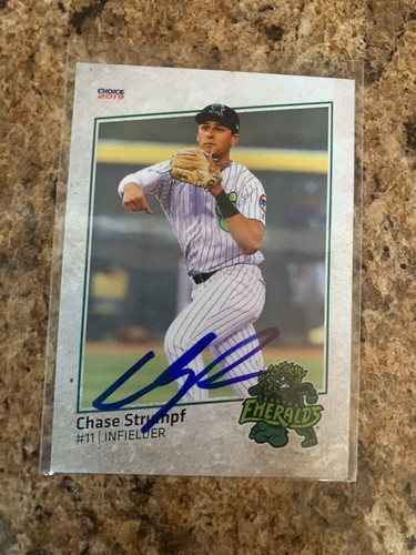 Chase Strumpf Signed 2019 Eugene Emeralds Team Set Auto Rc Chicago Cubs ...