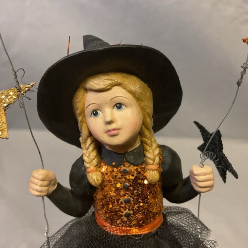 Bethany Lowe Elsie The Witch and Moon Halloween Decor | eBay