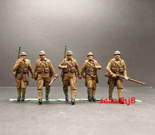 New 5PCS 1/72 Scale WWII French Soldiers Models Assembled & Painted ...