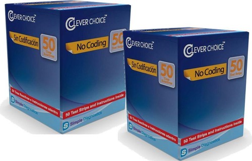 Clever Choice Auto-Code Voice Blood Glucose Test Strips 100 ...