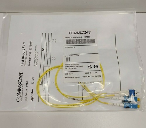 NEW OLD STOCK! COMMSCOPE 1.6MM FIBER PATCH CORDS RISERS FEWLCSC42 ...