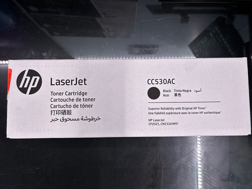 Genuine HP BLACK CC530AC Toner Cartridge - Unopened | eBay