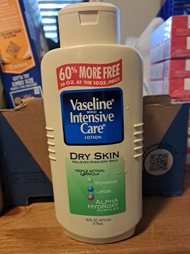 Vintage 80s/90s Vaseline Intensive Care Lotion Dry Skin Formula 16 oz ...