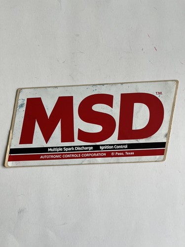 Original Vintage NOS MSD Ignition Control Sticker ~4x9” (6P) | eBay