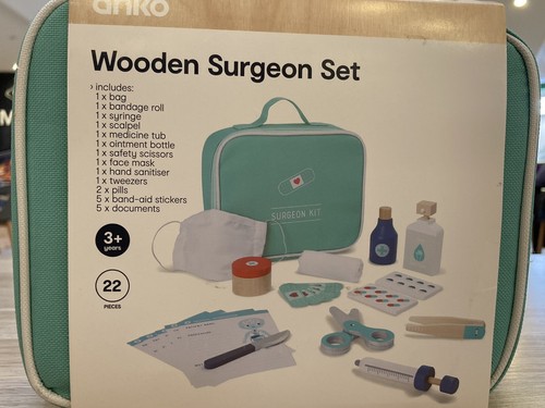 22 Piece Wooden Surgeon Set Little Ones Will Enjoy Hours Of Play | eBay