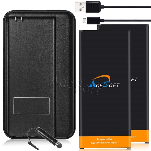Durable 2 x7220mAh Battery Charger Cable For Samsung Galaxy Note 4 4G ...
