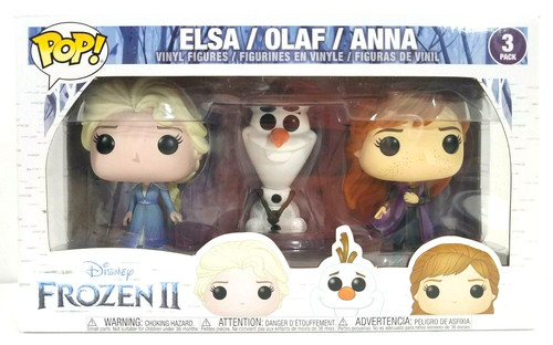 FUNKO POP DISNEY FROZEN 2 ELSA, ANNA and OLAF, 3 PACK EXCLUSIVE VINYL ...