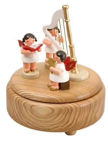 Music Box Angel with Instruments 13x15x13 cm New Music Box Music Box ...