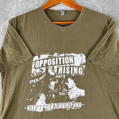 Opposition Rising Riot Starter EP Shirt Mens Large Punk Emo Band Tee ...
