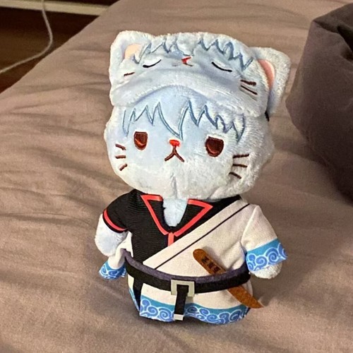 GINTAMA Sakata Gintoki Anime Fiugre Doll Sakata Gintoki with CAT Doll ...