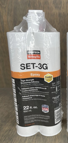 SIMPSON STRONG TIE Set-3G -22 oz. Epoxy Tie Cartridge with Nozzle Exp 4 ...
