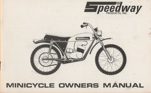 VINTAGE SPEEDWAY MINICYCLE WIDOW MAKER,RED BARRON,SCORPION OWNER'S ...