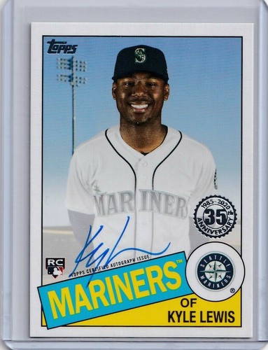 2020 Topps 35th Kyle Lewis Rookie ON CARD Auto, Mariners 85A KL | eBay