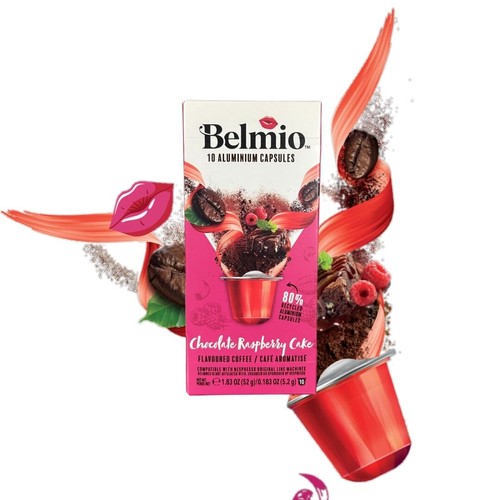 Belmio Chocolate Raspberry Cake Coffee pods for NESPRESSO -10 pods ...