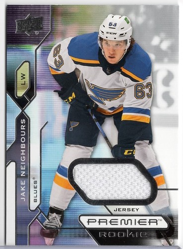 2021-22 UD Premier Jake Neighbours RC #128 Blues Premier Jersey | eBay