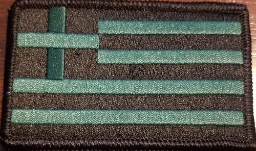 GREECE Flag Patch With Hook Adhesive Fastener Tactical Morale Greek ...