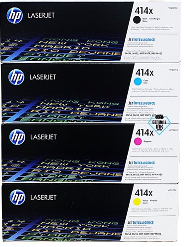 HP 414X Black Cyan Magenta Yellow High-yield Toner Cartridge | eBay