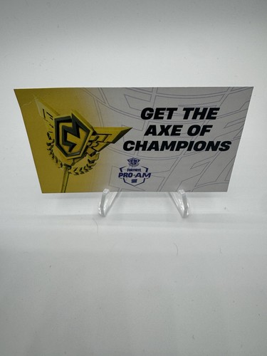 USED-FNCS Axe Of Champions Card and Code; Pro-Am Exclusive | eBay