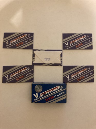 5 Double Edge Razor Blades, Vidyut Supermax Super Stainless | eBay