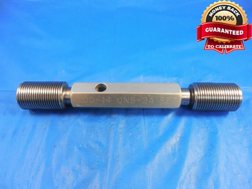 1" 14 UNS 2A SET THREAD PLUG GAGE 1.0 GO NO GO P.D.'S .9519 & .9463 1 ...