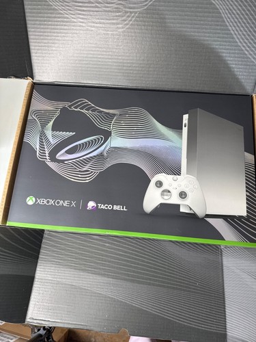 Xbox One X Taco Bell Bundle Platinum Limited Edition 1TB Elite Wireless ...