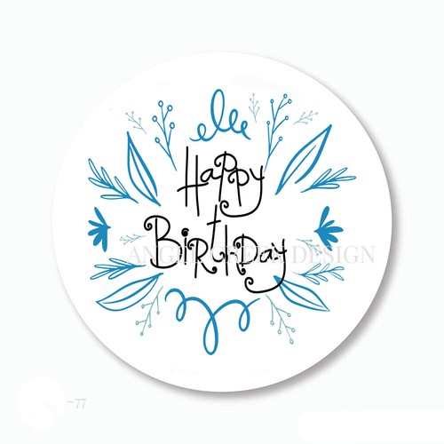 Simple Happy Birthday Stickers Birthday Envelope Seals Labels Birthday ...