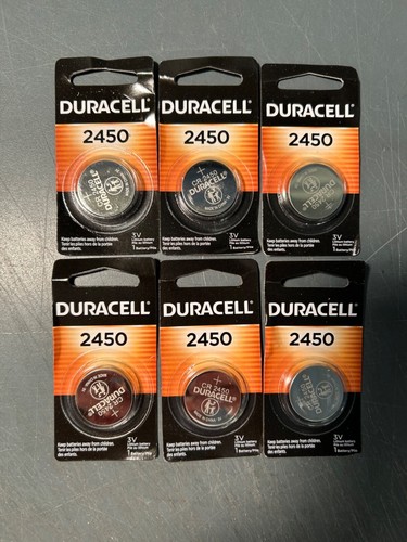 2450 Duracell Lithium Batteries CR2450 DL2450 ECR2450 6 Count Exp 3/ ...