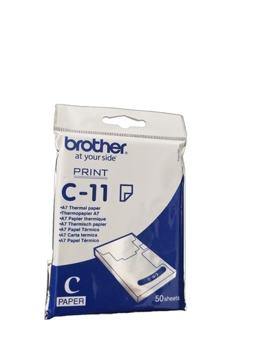Brother MPrint C-11 A7 Thermal Printer Paper 50 Sheets Pack C11 MW ...