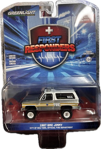 GREENLIGHT FIRST RESPONDERS 1:64 1987 GMC Jimmy FDNY Grey Chase Unit | eBay