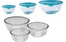Pyrex Mixing Bowl Set with Lids 05L / 1L / 2L Litre Glass Set of 3 Cook ...