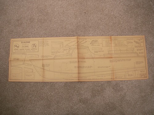 Model Maker plans of Slalome LOA 30 1/2" Beam 11" RC Steering ...
