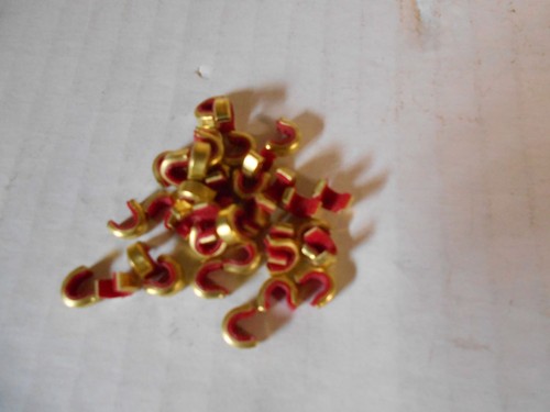 24 SAUNDERS NOK SET BOW & ARROW RED BRASS NOCKING POINTS! hunting | eBay