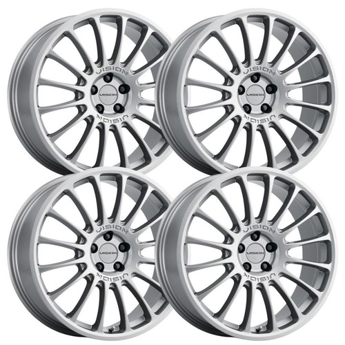(Set-4) Vision 477 Monaco 17x7 5x4.5 5x114.3 38mm Graphite Wheels Rims ...