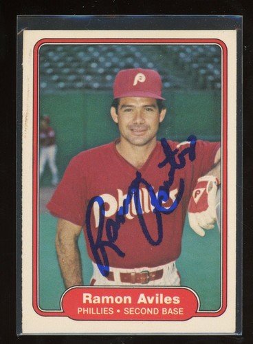 1982 Fleer RAMON AVILES Signed Card autograph auto PHILLIES | eBay