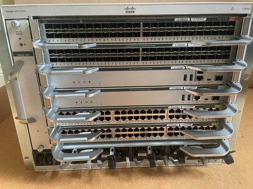 CISCO C9606R Chassis w/2x C9600-SUP-1 / C9600-LC-48YL / C9600-LC-48TX ...