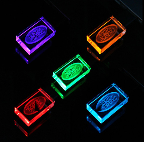 USB Flash Drive 2.0 Metal Stick Car Logo Land Rover Fan Gift Lover LED ...