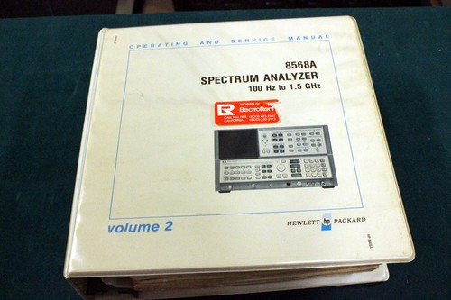 HP 8568A OPERATING AND SERVICE MANUAL VOL.2 | eBay