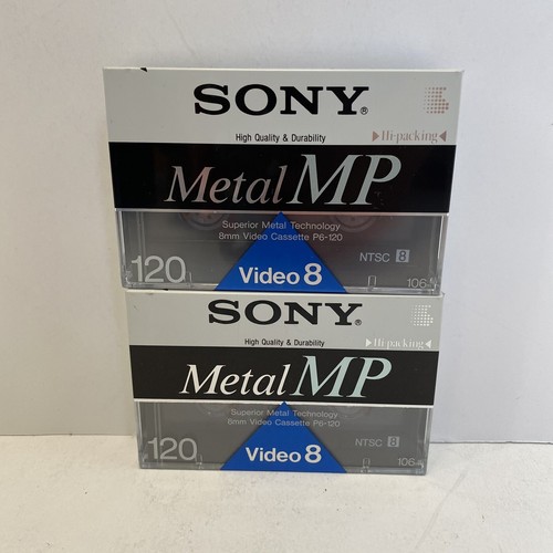Lot of 2 Sony Metal MP 120 Video 8 8mm Cassette Tapes P6-120MP Japan ...