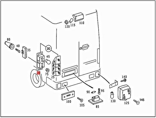Genuine MERCEDES BENZ SPRINTER Rear Lamp Bulb Socket A0008200577 for ...