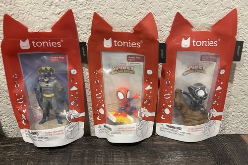 New Lot of 3 Tonies Audio Characters BATMAN, SPIDERMAN & BLACK PANTHER ...