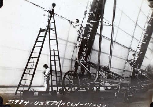 REPRINT PHOTO OF CONSTRUCTION OF USS MACON AIRSHIP - 5" by 7" | eBay