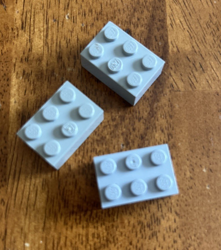 Lego Lot 3 #3002 Bricks 2 x 3 Stud Light Gray Pieces 2x3 Brick ...