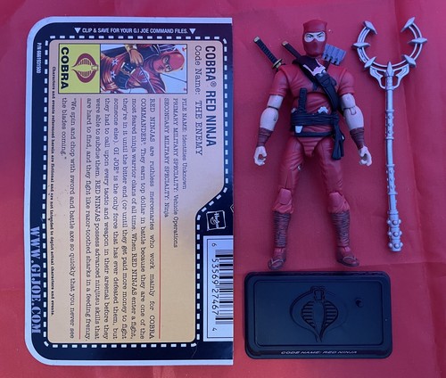 GI Joe Cobra Red Ninja Complete RAH 25th 1/18 Figure Loose with Cut ...